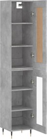 Skříň highboard betonově šedá 34,5x34x180 cm kompozitní dřevo 3200373