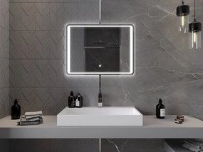 Mexen Zusa osvětlené koupelnové zrcadlo 80 x 60 cm, LED 6000K, antifog - 9808-080-060-611-00