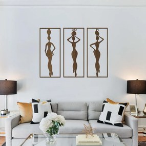 dřevo života Dřevěná dekorace na stěnu AFRICKÉ ŽENY Zvolte barvu dekoru: Ořech, Rozměry šxv (cm): 39x30
