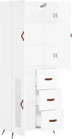 Skříň highboard bílá 69,5 x 34 x 180 cm kompozitní dřevo 3195931
