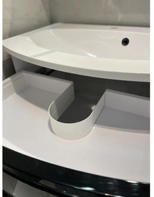 Kingsbath Vanessa Black 90 koupelnová skříňka s umyvadlem