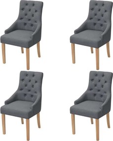 vidaXL Jídelní židle 4 ks textil [274425] Barva: Tmavě šedá