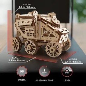 UGEARS 3D puzzle Mars Rover / od 14 let / 95 dílků / Dřevo