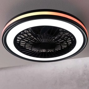 Brilliant G99280/06  Stmívatelné LED svítidlo PALMERO &amp; reverzní VENTILÁTOR + funkce LED