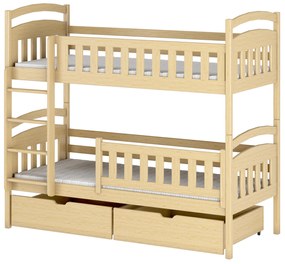 Dětská postel 80 cm Irwin (s roštem a úl. prostorem) (borovice). 1013380