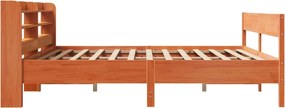 Postel bez matrace voskově hnědá 180 x 200 cm masivní borovice 3306920