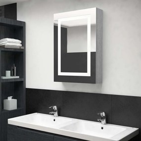 vidaXL LED koupelnová skříňka se zrcadlem 50 x 13 x 70 cm [326493] Barva: Betonová šedá