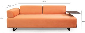Hanah Home Pohovka INFINITY s postranním stolkem lososová 560ARE1324