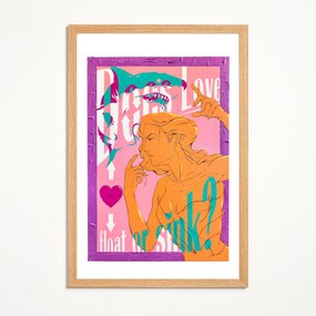 Ondřej Mio Michálek | Does Love Float or Sink? Rám: Černý, Velikost: 100 x 70 cm