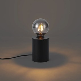 Moderní stolní lampa černá 13 cm - Cylinder