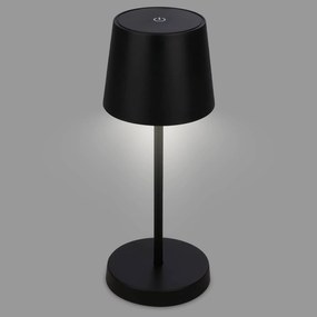 Stolní lampa LED Piha s dobíjecí baterií, černá