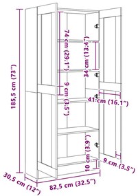vidaXL Marketos Knihovna dub sonoma 82,5 x 30,5 x 185,5 cm kompozitní dřevo
