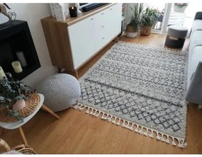 koberec BERBER AGADIR GO522, krémovo šedý střapce, Maroko Shaggy velikost 140x190 cm | krásné koberce cz