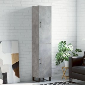 Skříň highboard betonově šedá 34,5x34x180 cm kompozitní dřevo