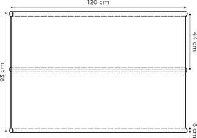 Sedák na zahradní houpačku BUSTIA 120x93 cm šedý