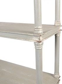 Šedý antik dřevěný regál Milburne - 110*40*210 cm