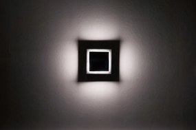 BERGE LED nástěnná lampa SQUERA 6W 560Lm neutrální 4500K černá