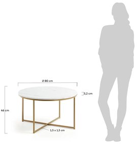 Konferenční stolek Kave Home Shefield, ø 80 cm