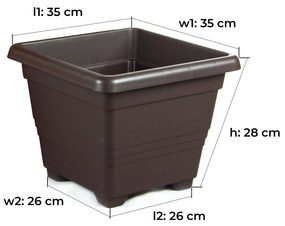 Dřevěný květináč TROJKA - GEO POTS 113x38x43 osvětlení se změnou barvy + dálkový ovladač Osobní odběr/vlastní doprava