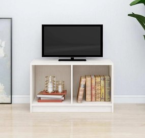 vidaXL TV stolek 70 x 33 x 42 cm masivní borové dřevo [809946] Barva: Bílá