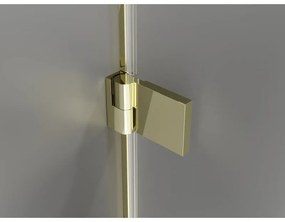 Mexen, Mexen Lunar-B levé otočné sprchové dveře 70 cm, transparentní, zlaté - 832-070-000-50-00-L