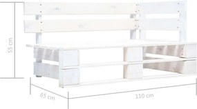 Zahradní rohová pohovka z palet bíle impregnovaná borovice 3066572