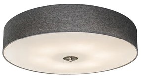 Rustikální stropní svítidlo šedé 70 cm - Drum Jute