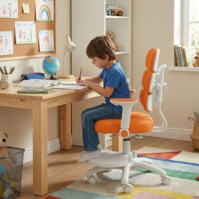 Dětská rostoucí židle Neoseat KIDDY THREE — látka, pratelný potah, oranžová