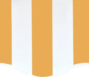 vidaXL Náhradní plachta na markýzu 4,5 x 3,5 m [311950] Barva: Modrá a oranžová