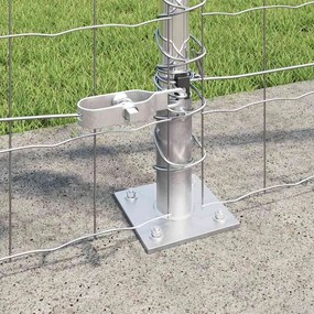 Zahradní euro plot s betonovým základem 10 x 0,8 m Stříbrná 3351007