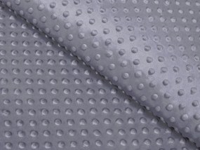 Biante Dětský povlak na polštář Minky 3D puntíky MKP-004 Tmavě šedý 60 x 60 cm