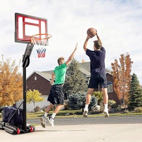 Costway Výškově nastavitelný basketbalový stojan basketbalový koš s kolečky