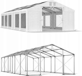 Obchodní stany 5x11 m Stanové haly Das 580 Wp