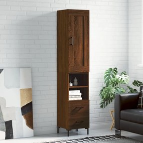 vidaXL Skříň highboard 34,5 x 34 x 180 cm kompozitní dřevo [3200257] Barva: hnědý dub