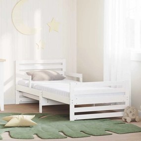 Rám postele s rozšiřitelnou matrací s čelo Bílá 80 x 200 cm 3385947