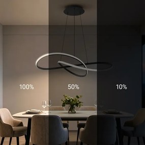 Brilagi - LED Stmívat. lustr na lanku INFINITY LED/80W/230V 80x80 cm černá + DO