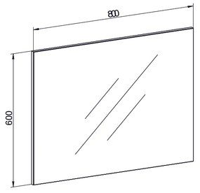 Mereo Mereo, Zrcadlo 60x80x2 cm, CN690