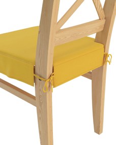 Sedák na židli IKEA Ingolf barva žlutá látka sametová