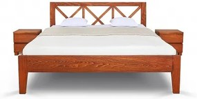 Postel Postelia FIONA Buk 160x200 - Dřevěná postel z masivu, bukové dvoulůžko o šíři masivu 4 cm
