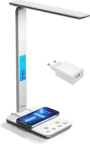 MED MT222 bílá / LED stolní lampa / Indukční nabíječka