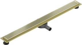 Mexen Flat 360° M08 otočný liniový odtok 80 cm, zlatý kartáčovaný - 1A25080-40