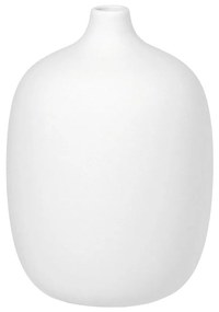 Bílá keramická váza Blomus, výška 18,5 cm