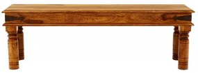Indický nábytek - Lavice Jali 140x40 z indického masivu palisandr Super natural