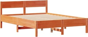 Postel bez matrace voskově hnědá 120 x 200 cm masivní borovice 3301754