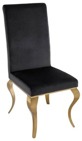 Designová židle Rococo černá / zlatá