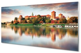 akrylový obraz Krakow hrad řeka 120x60 cm