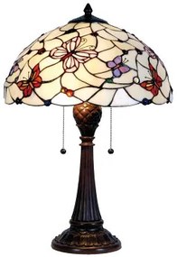 Stolní lampa Tiffany BUTTERFLY PARADISE Clayre &amp; Eef 5LL-5365