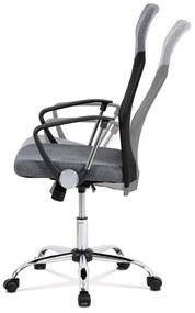 Kancelářská židle řady BASIC, potah šedá látka a černá síťovina MESH, houpací me - KA-E301 GREY