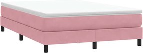 Box spring postel s matrací růžová 160x210 cm samet 3315932