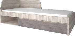 Postel 90x200 s roštem kaštan nairobi / onyx Jazz
